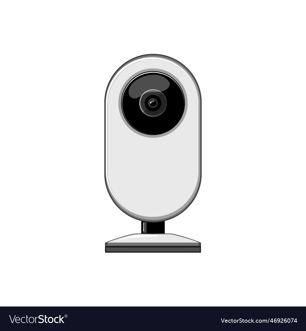 Technology table web camera cartoon Royalty Free Vector