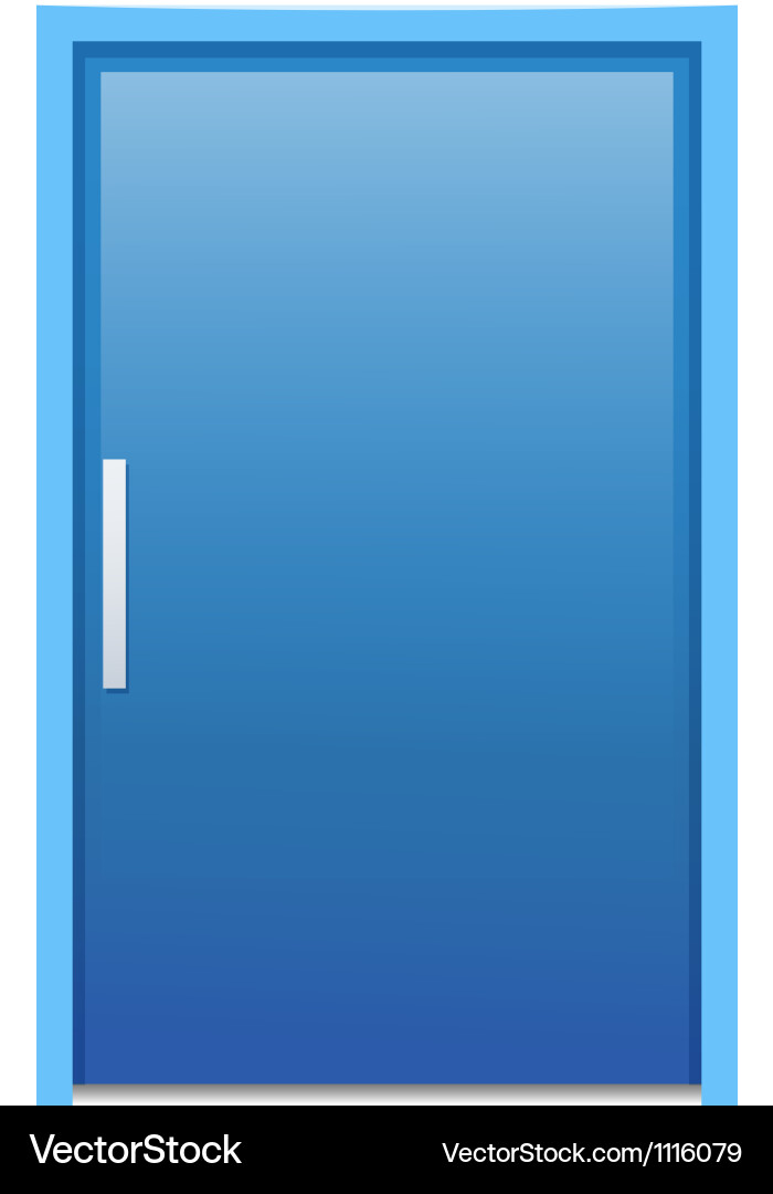 Blue door Royalty Free Vector Image - VectorStock