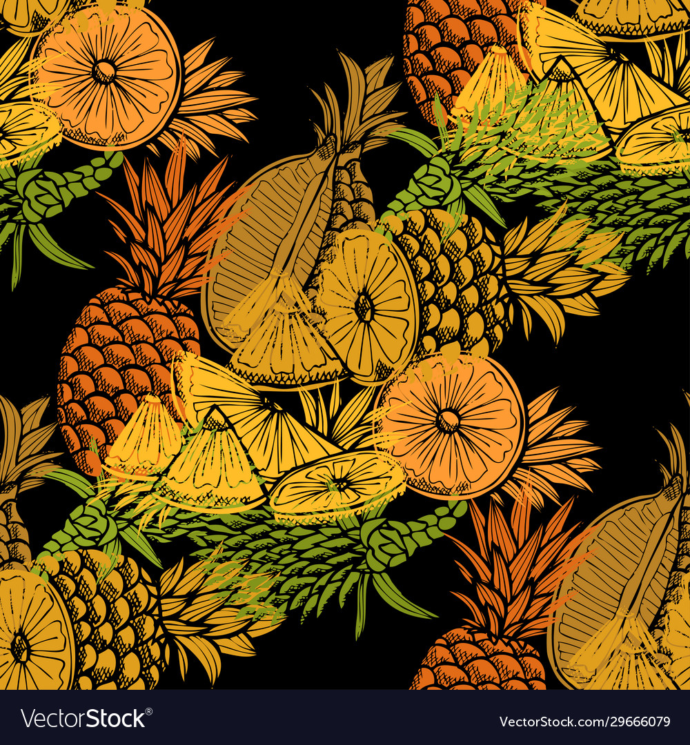 Fruit seamless pattern Royalty Free Vector Image
