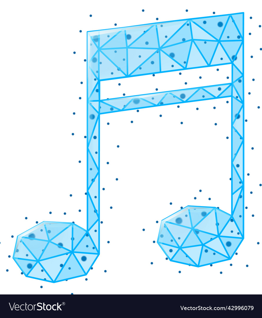 Music notes wireframe composition Royalty Free Vector Image