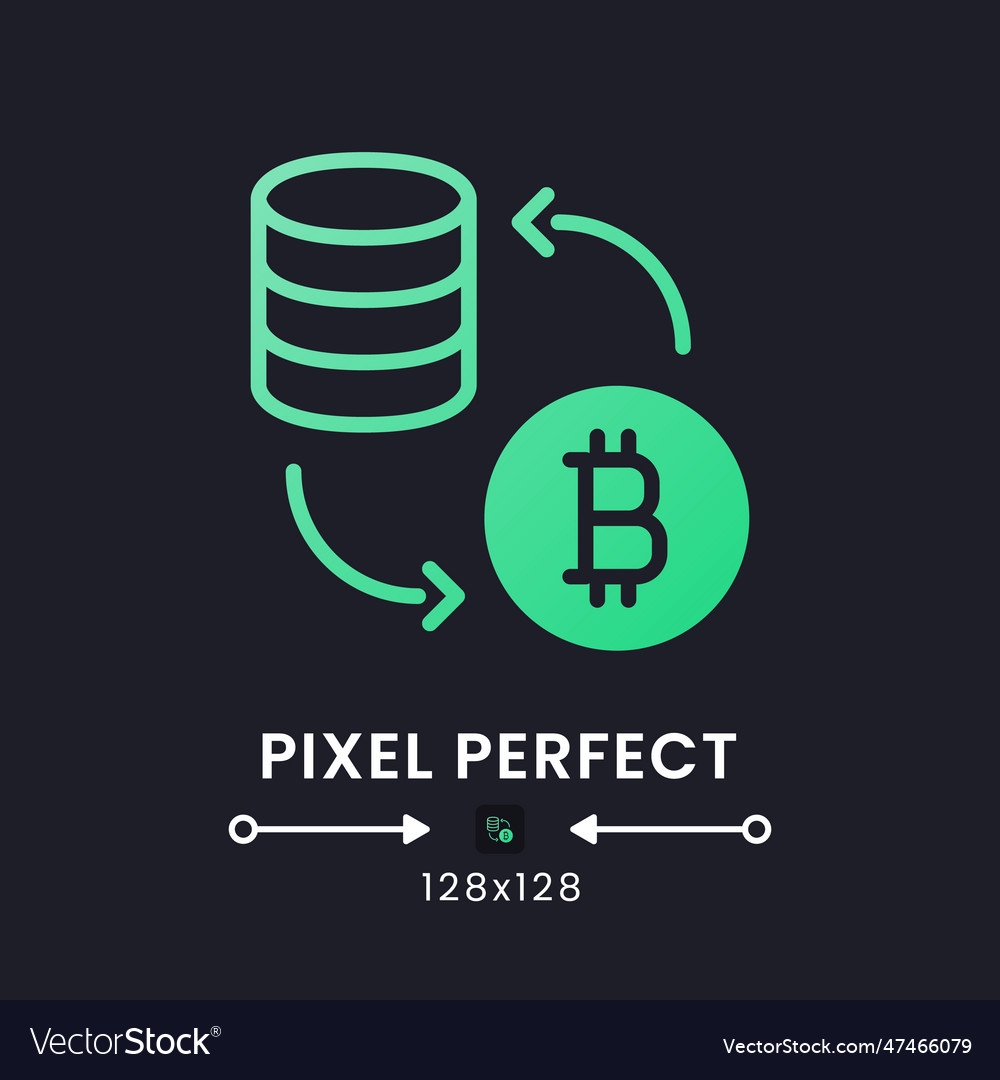 Tokenization green solid gradient desktop icon on Vector Image