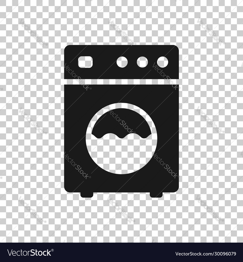 Washing machine icon in flat style washer Vector Image