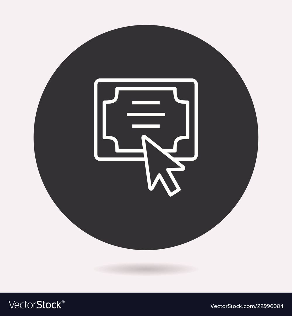 E-learning distance education - icon Royalty Free Vector