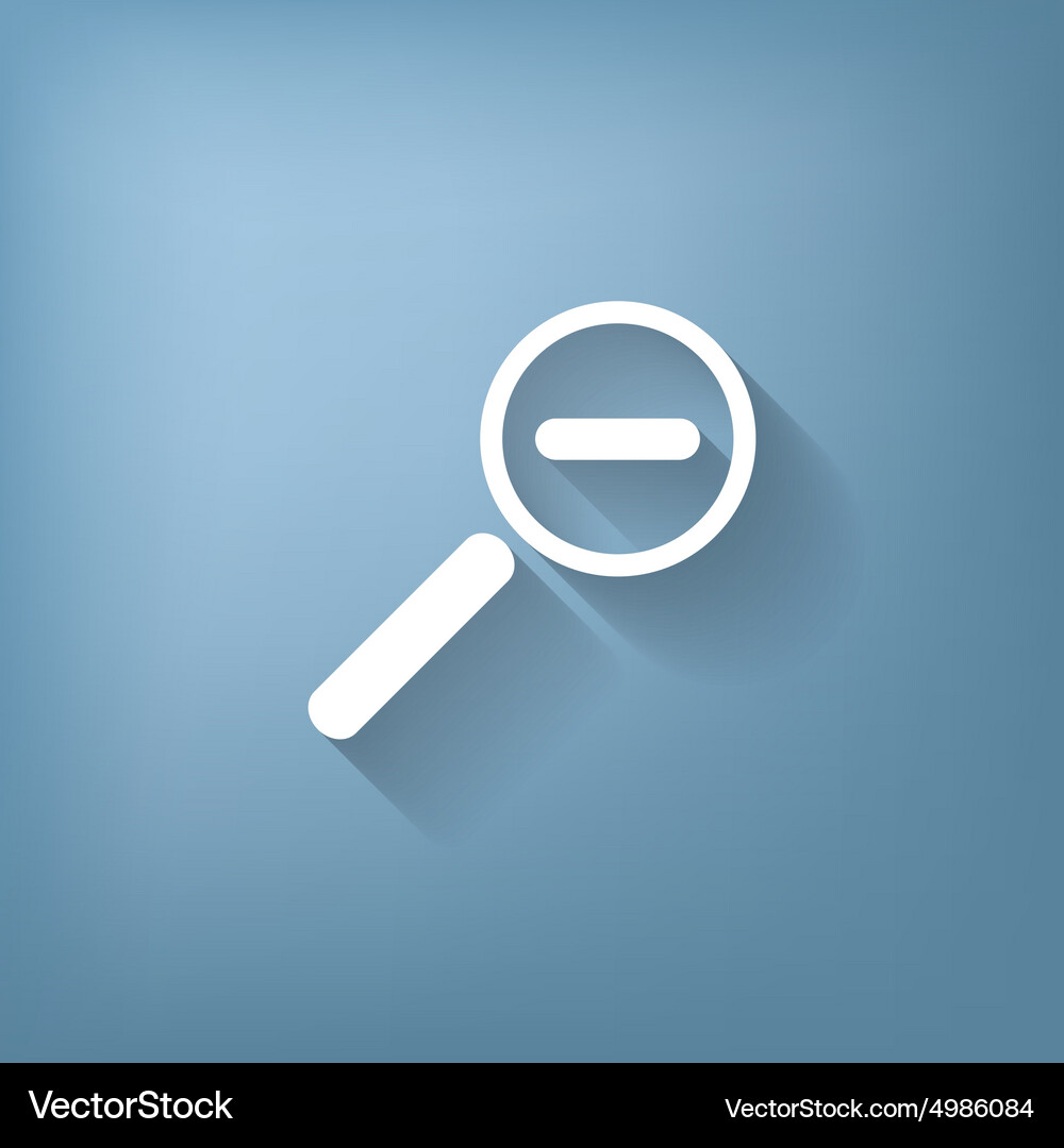 Magnifier reduction Royalty Free Vector Image - VectorStock