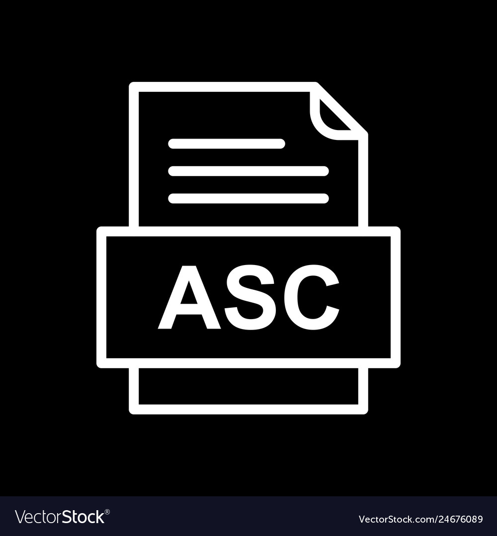 Asc file document icon Royalty Free Vector Image