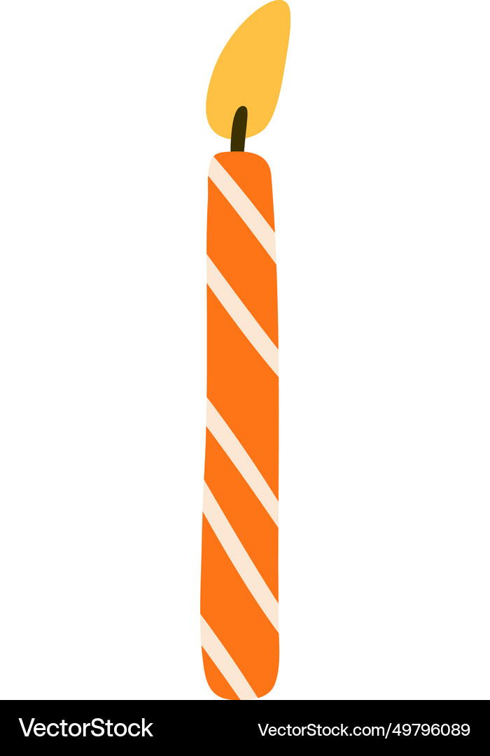 Candle for birthday cake Royalty Free Vector Image