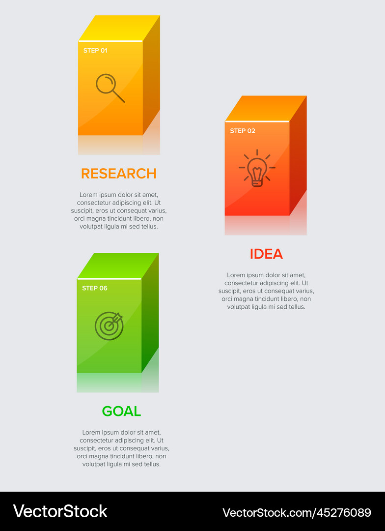 Vertical infographic design with icons and 3 Vector Image