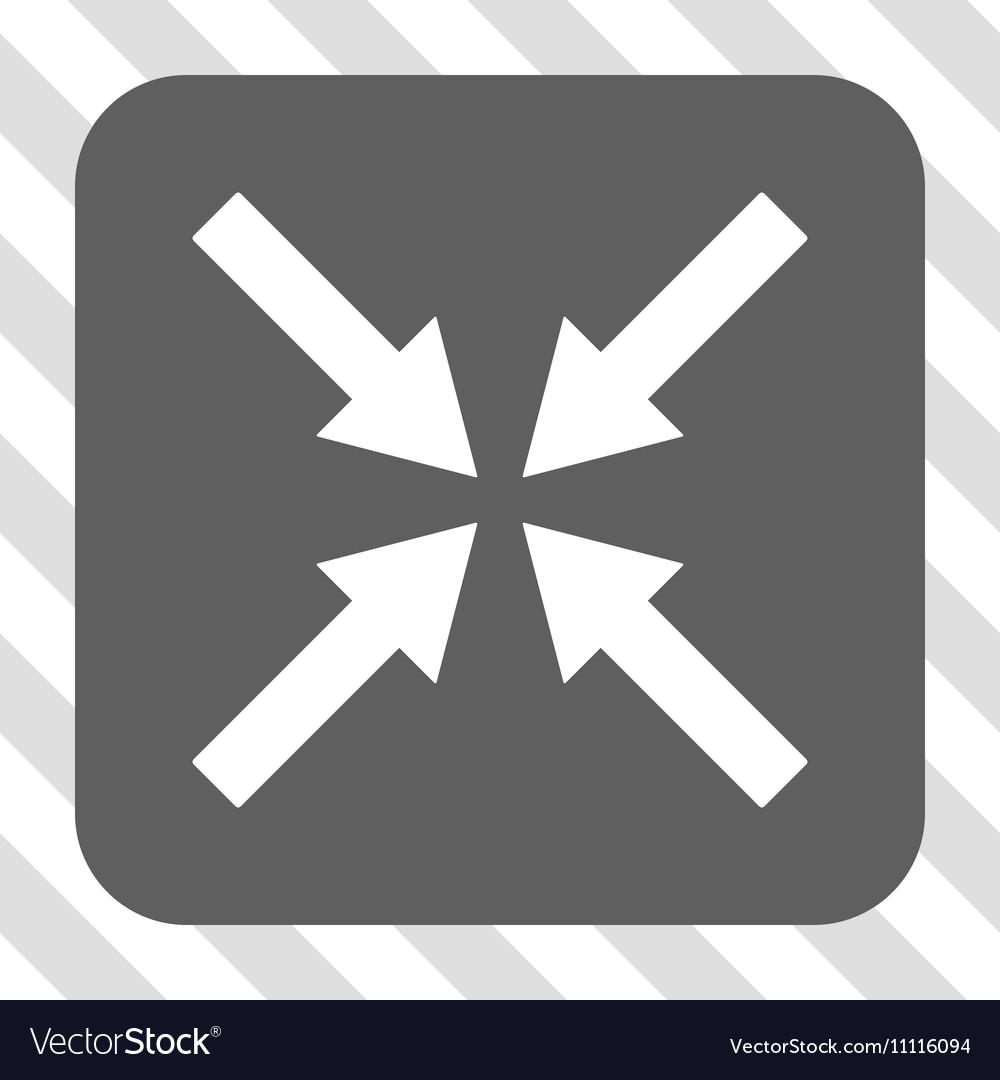 Center arrows rounded square button Royalty Free Vector