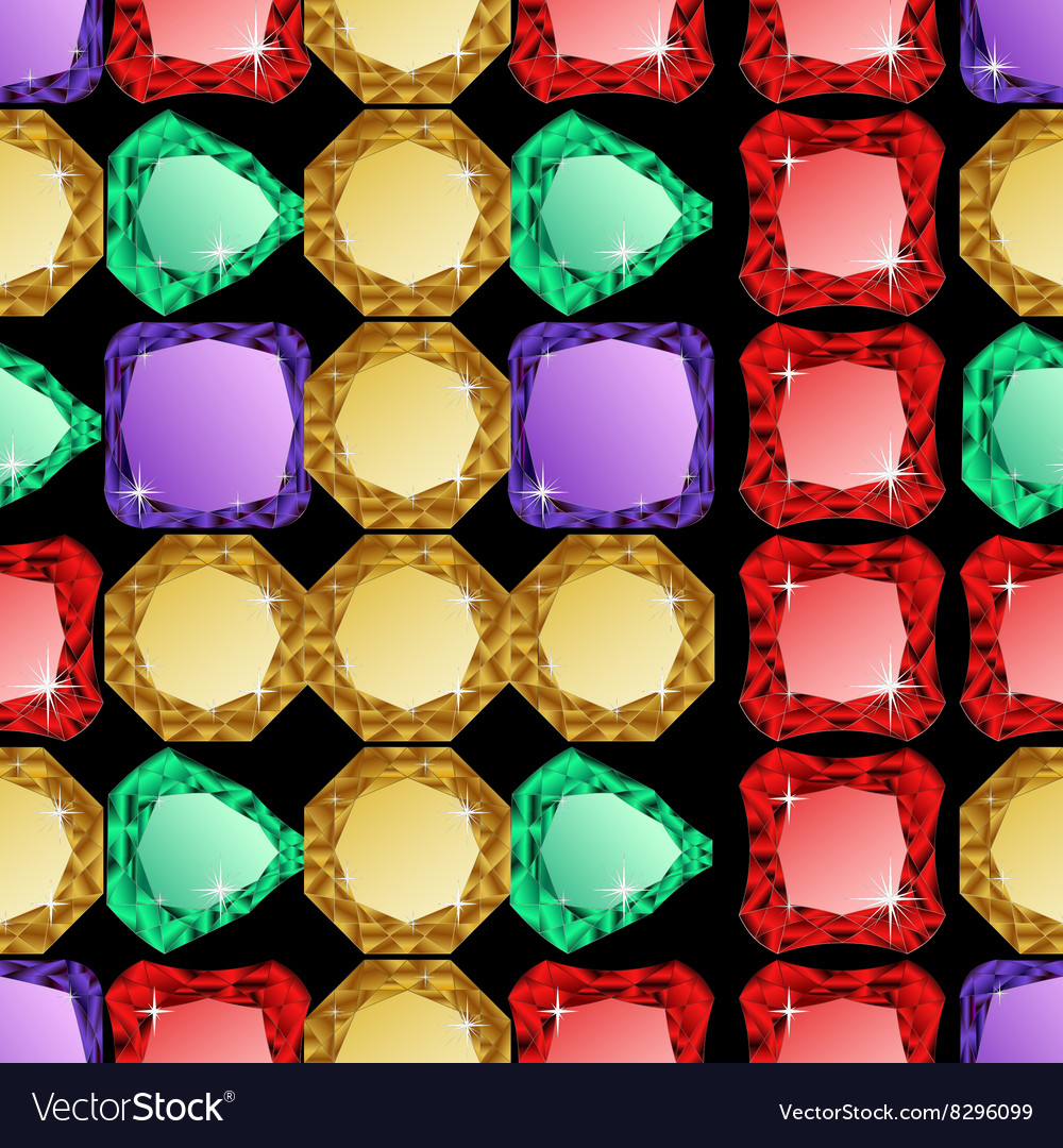 Diamonds seamless pattern Royalty Free Vector Image