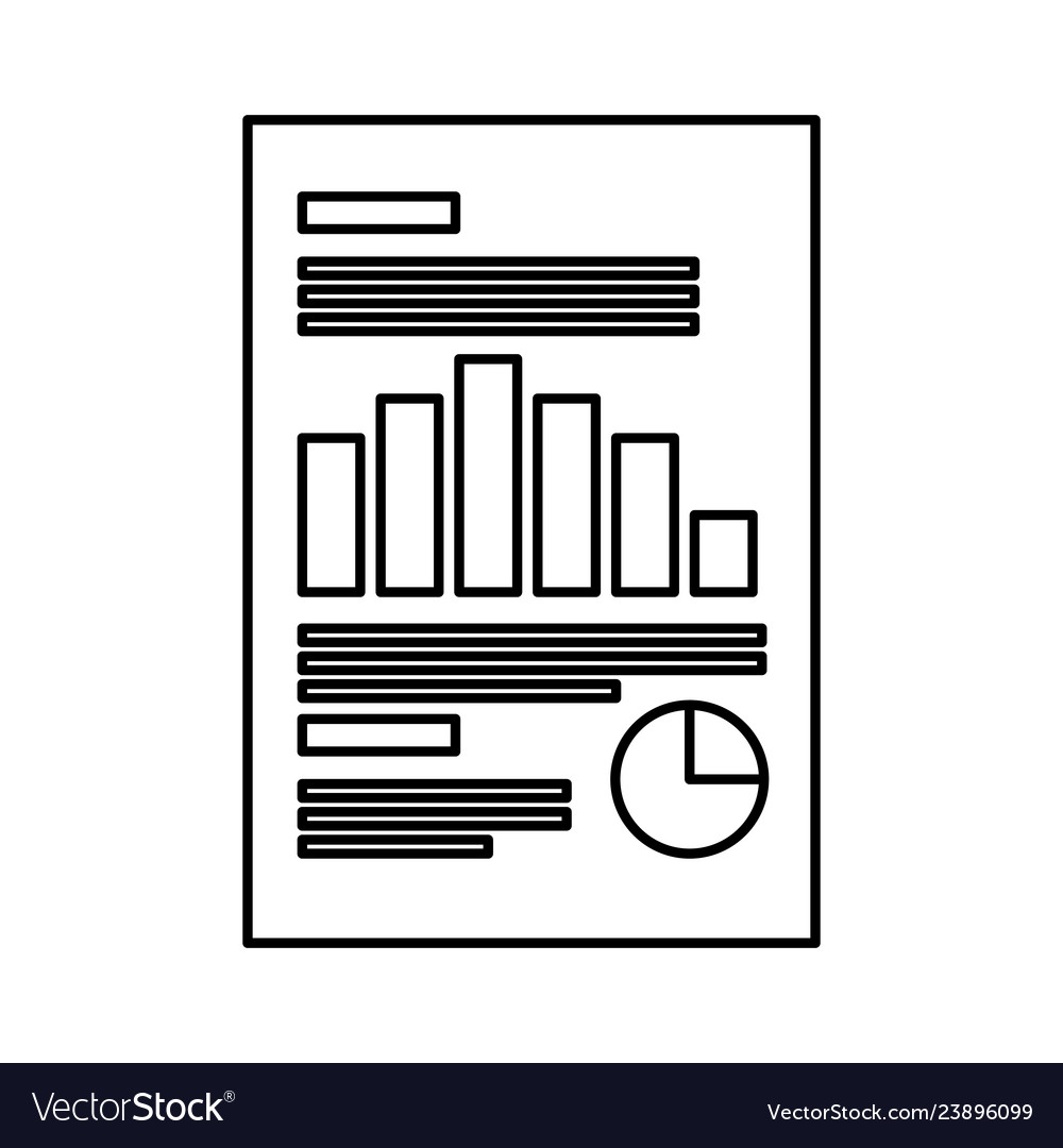 Document paper with statistics Royalty Free Vector Image