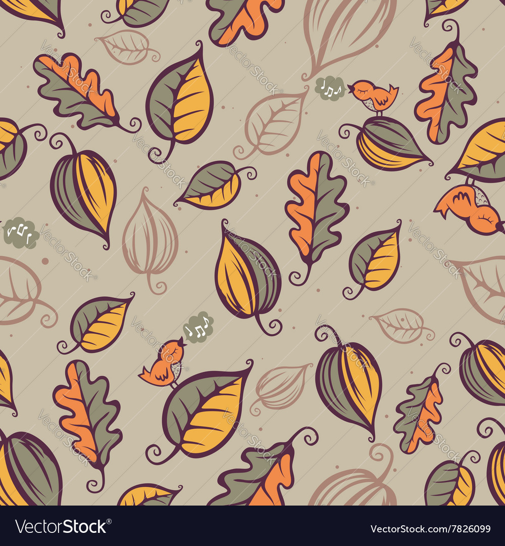 Forest pattern seamless Royalty Free Vector Image