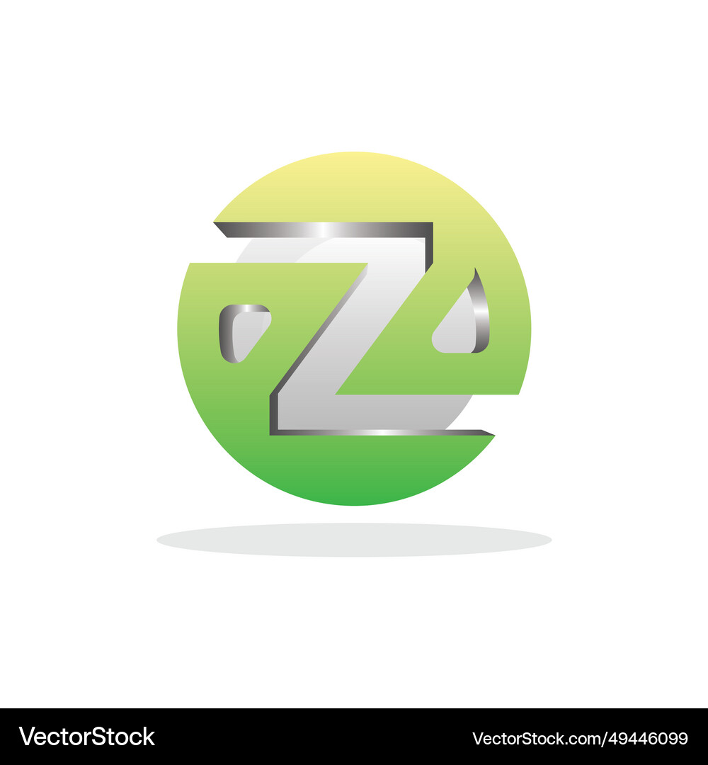 Initial logo z globe circle design usable Vector Image