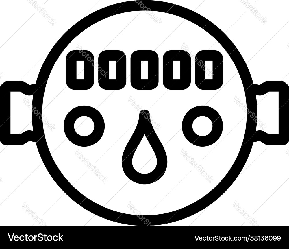 Water meter icon Royalty Free Vector Image - VectorStock