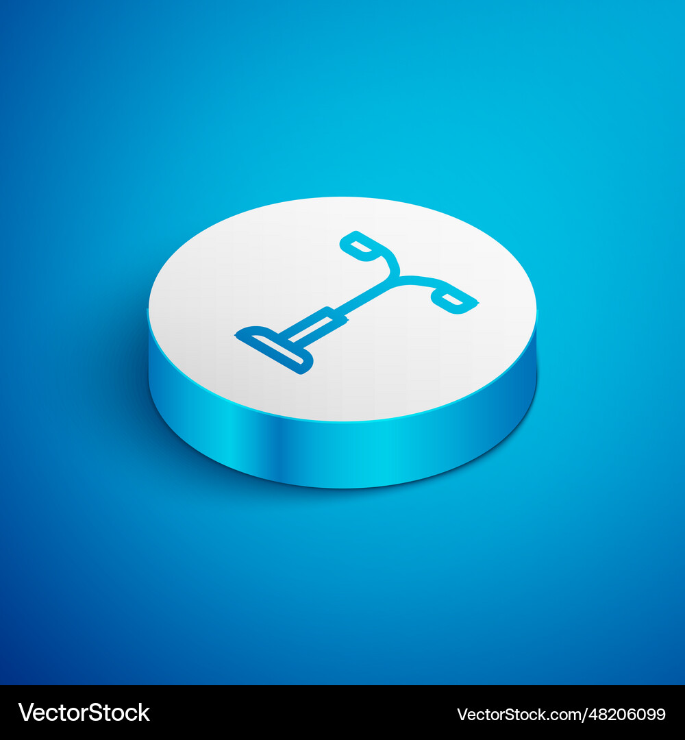 White street light system icon isolated with long Vector Image