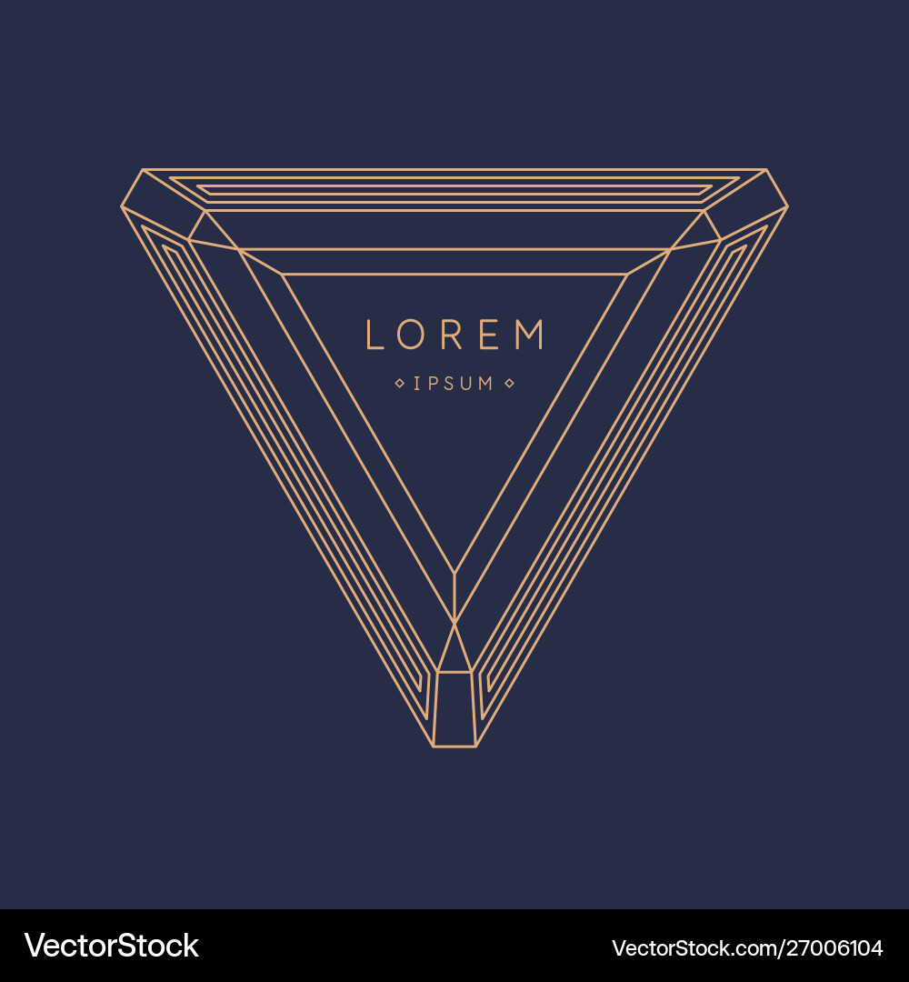 Abstract element with gold lines Royalty Free Vector Image