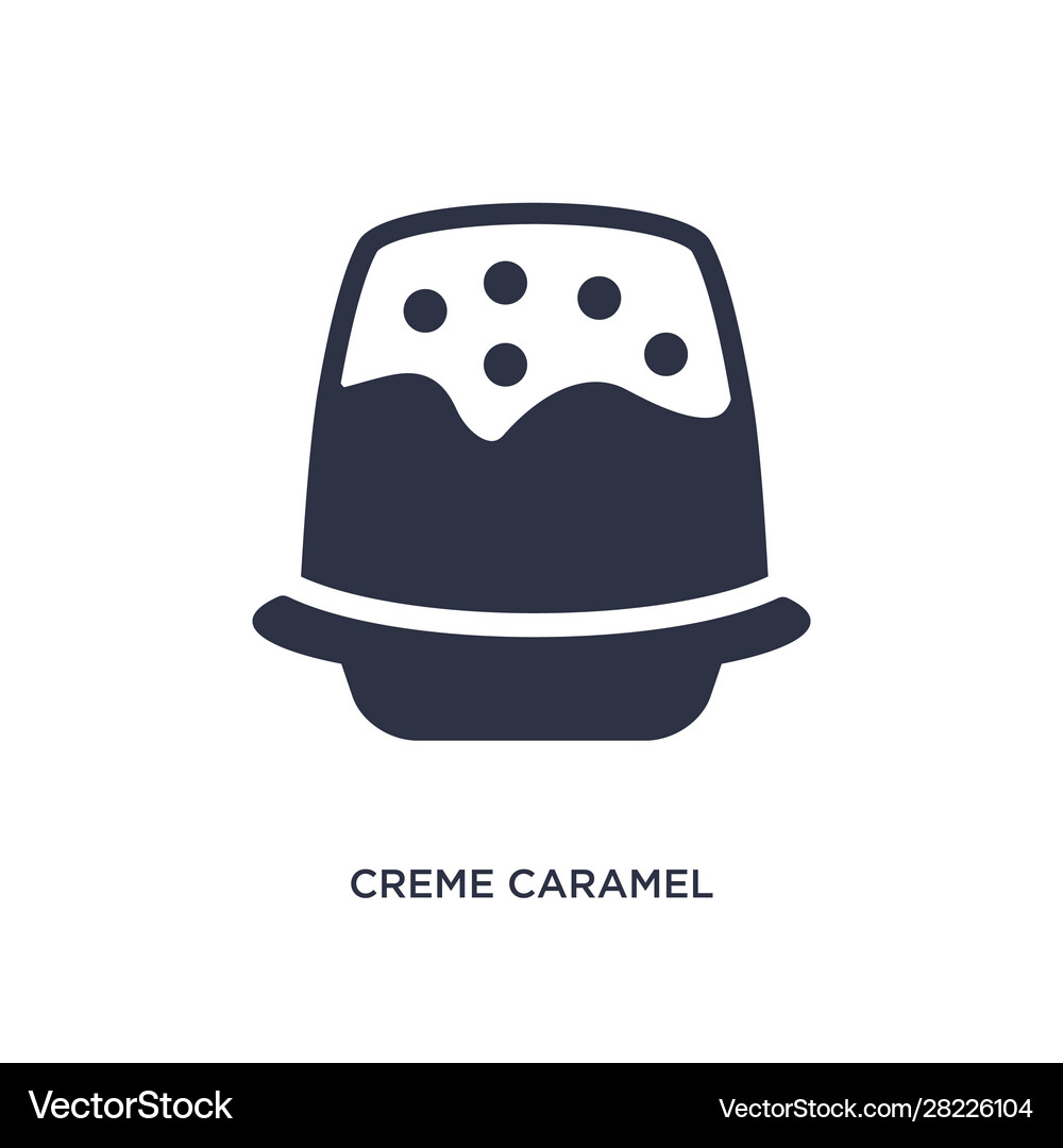 Creme caramel icon on white background simple Vector Image