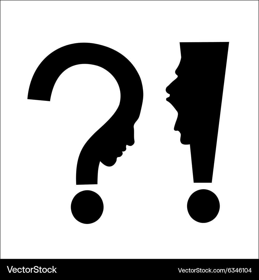 Question Mark and Exclamation Point Royalty Free Vector