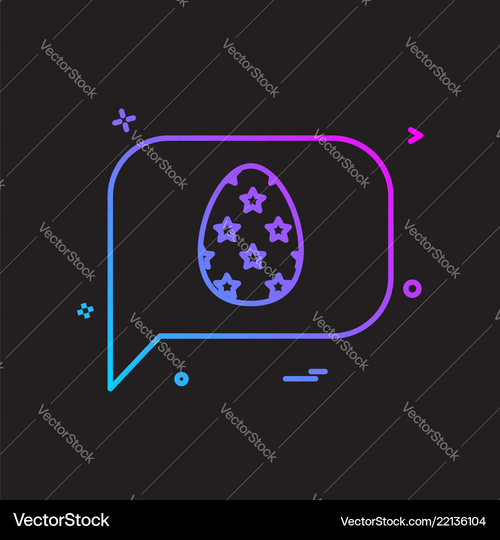 Sms chat easter egg icon design Royalty Free Vector Image