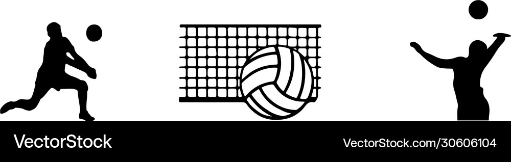 Volleyball icon isolated on background Royalty Free Vector