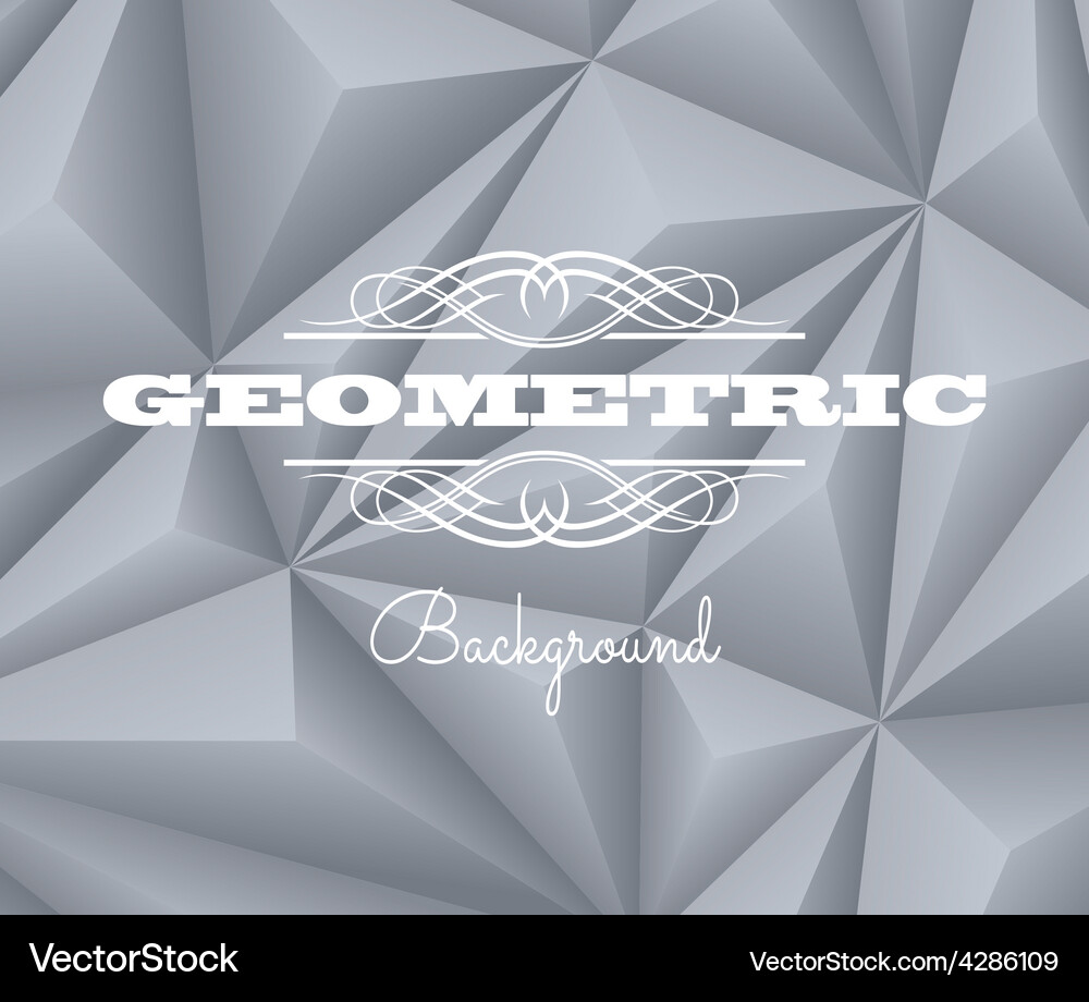 Abstract grey geometric background Royalty Free Vector Image