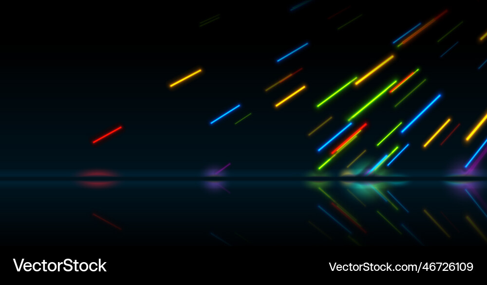 Colorful neon laser rain technology minimal Vector Image
