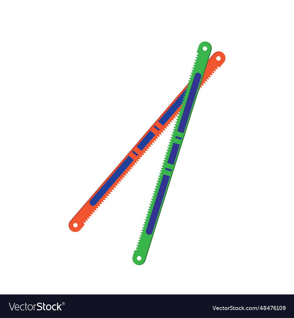 Hacksaw blade element design template Royalty Free Vector