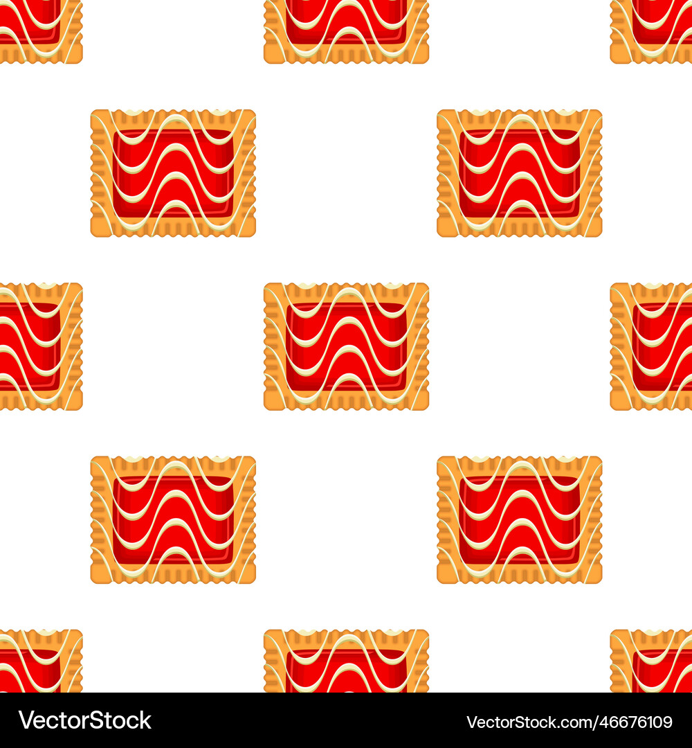 Pattern homemade cookie different taste in pastry Vector Image