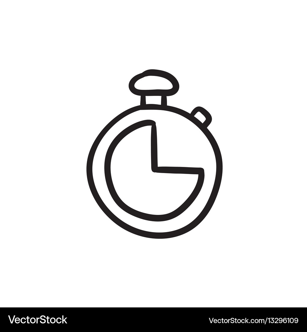 Stopwatch sketch icon Royalty Free Vector Image