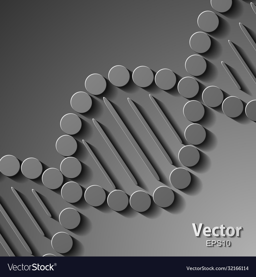 Abstract Background With Dna Strand Molecule Vector Image
