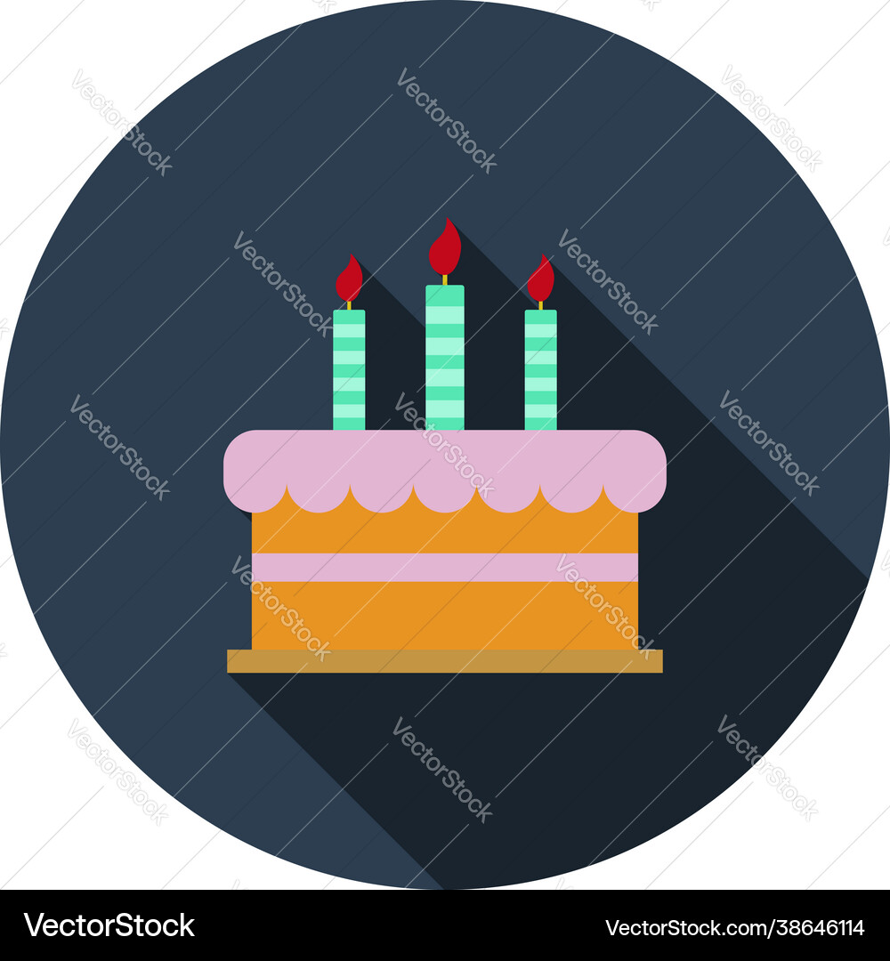 Party cake icon Royalty Free Vector Image - VectorStock