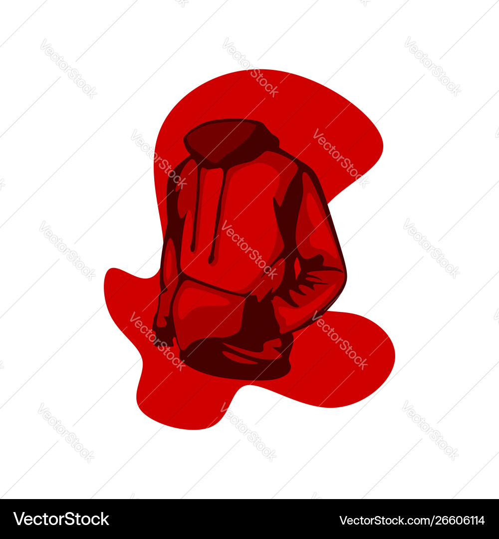 Red hoodie front view Royalty Free Vector Image