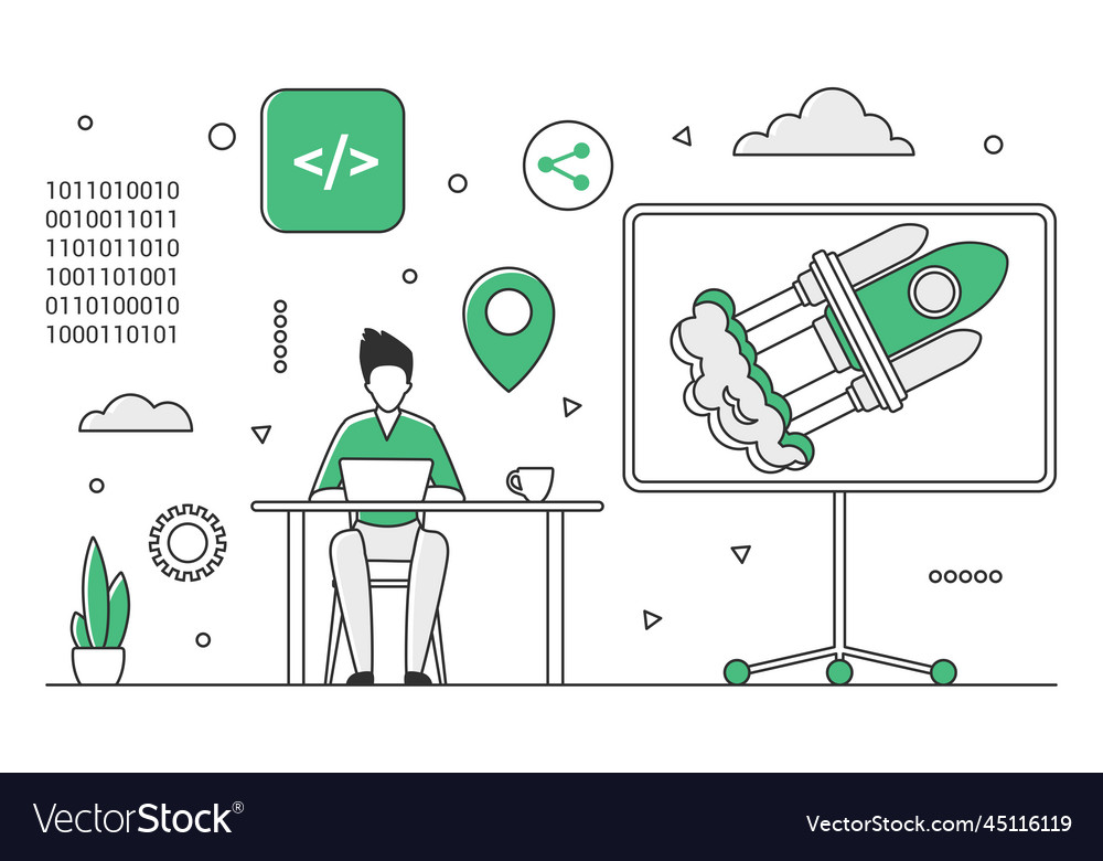 It code development Royalty Free Vector Image - VectorStock