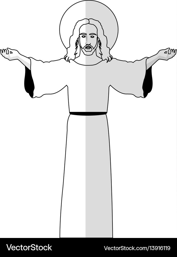 Jesus christ man icon Royalty Free Vector Image