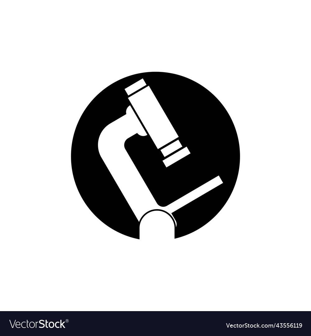 Microscope logo Royalty Free Vector Image - VectorStock