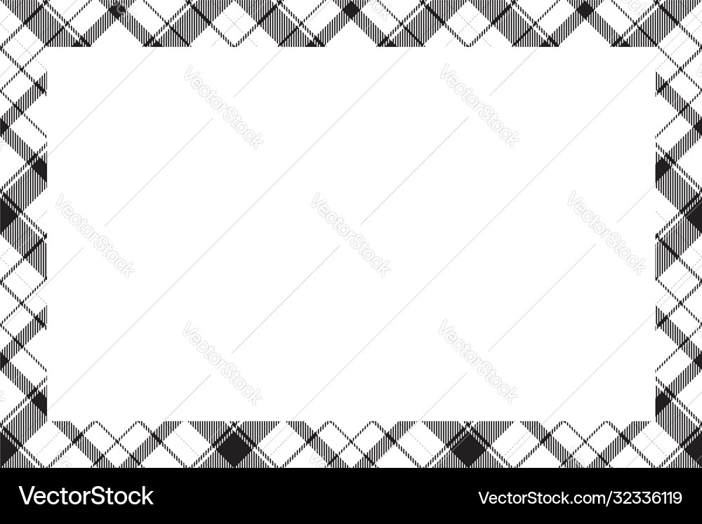 Vintage frame scottish border pattern retro Vector Image