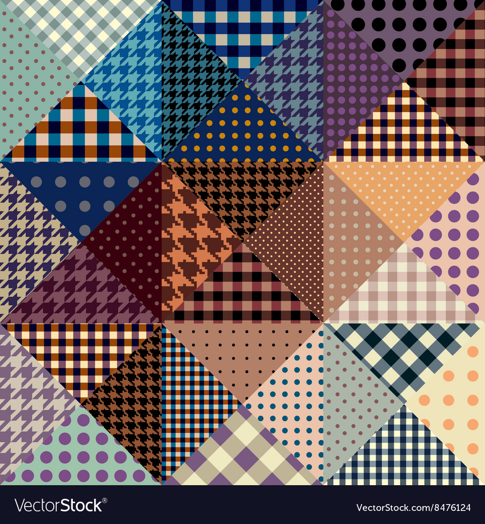 Abstract Seamless Patchwork Pattern From Vector Image