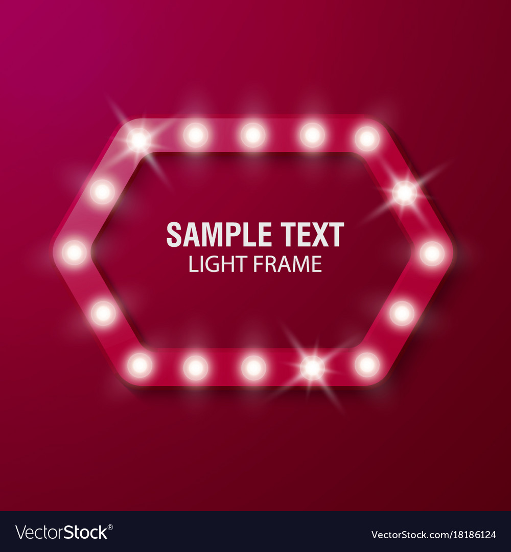 Bulb frames on red background Royalty Free Vector Image