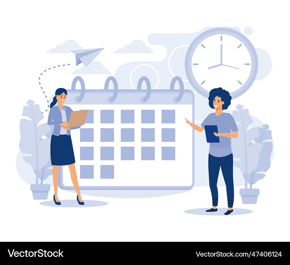 Remote home education set up daily schedule Vector Image