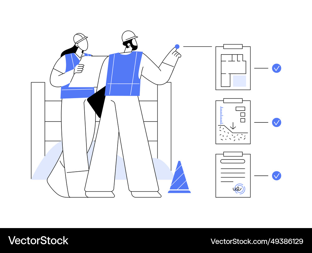 Construction documents abstract concept Royalty Free Vector