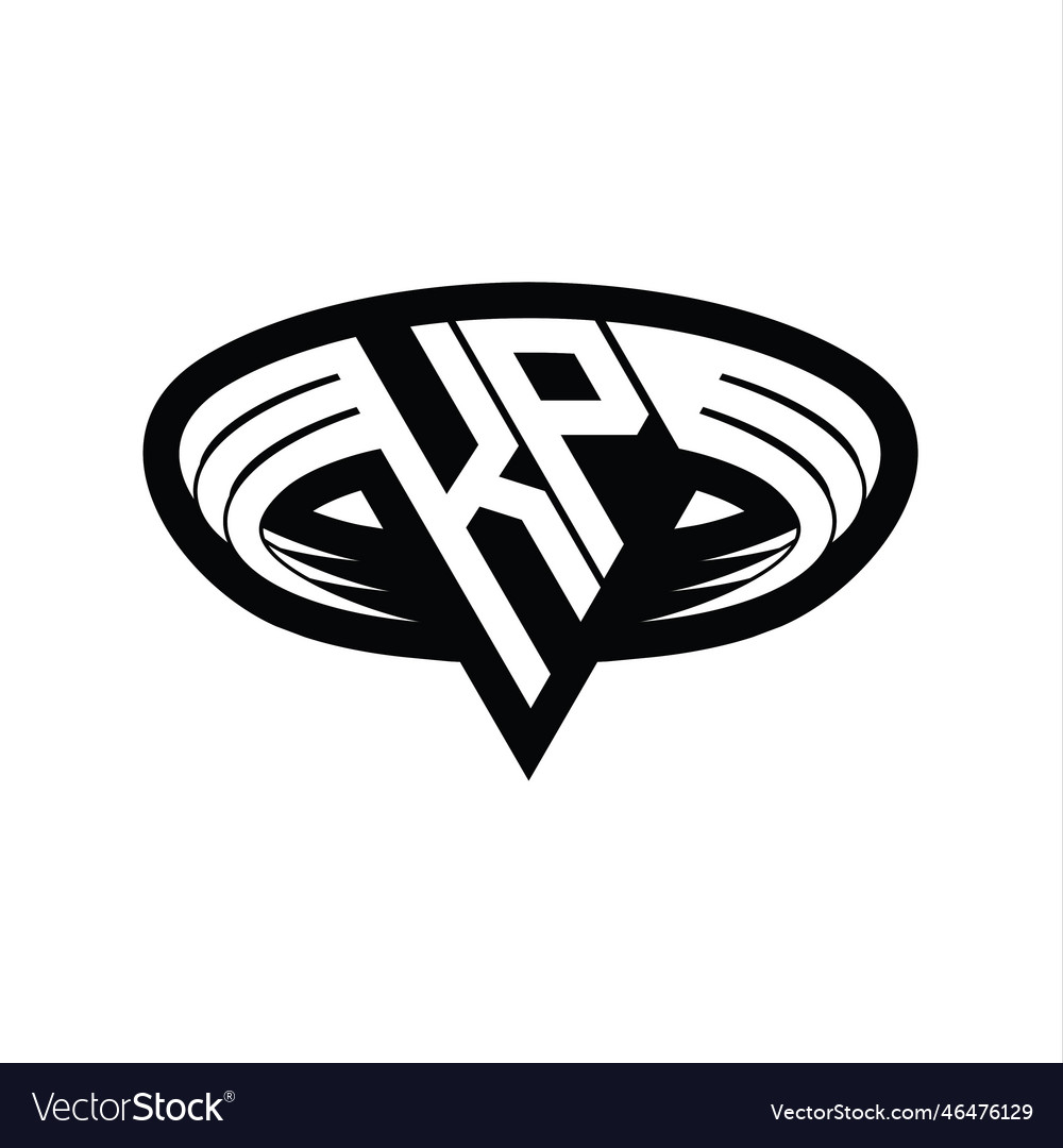 Kp logo monogram with triangle shape slice Vector Image Kp logo monogram with triangle shape slice Vector Image