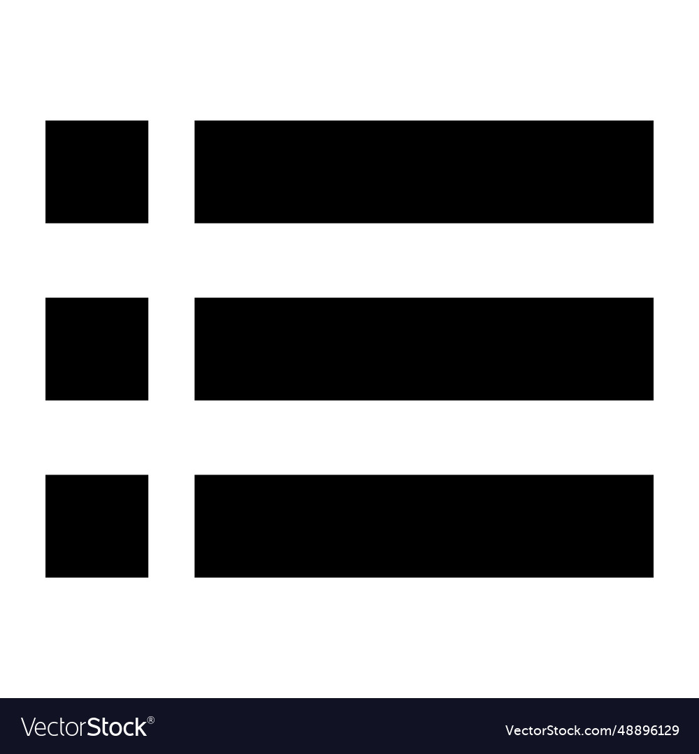 Three bar line icon Royalty Free Vector Image - VectorStock Three bar line icon Royalty Free Vector Image - VectorStock