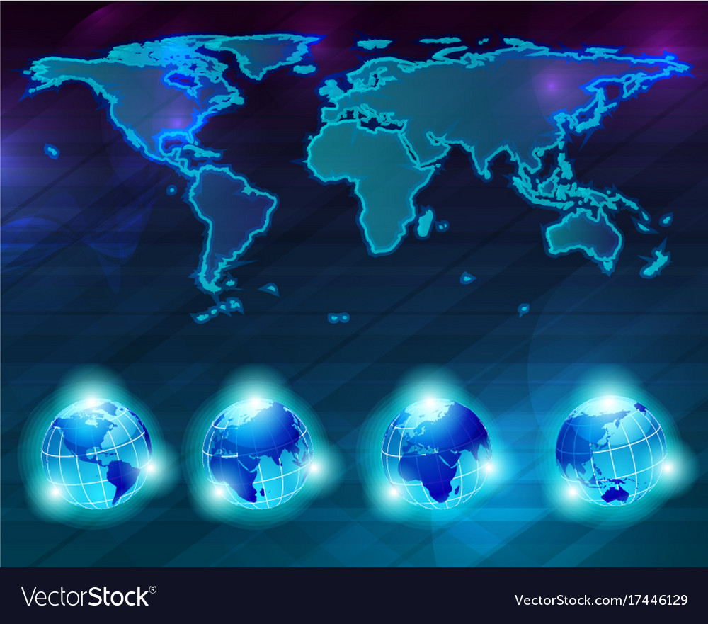 World map background Royalty Free Vector Image