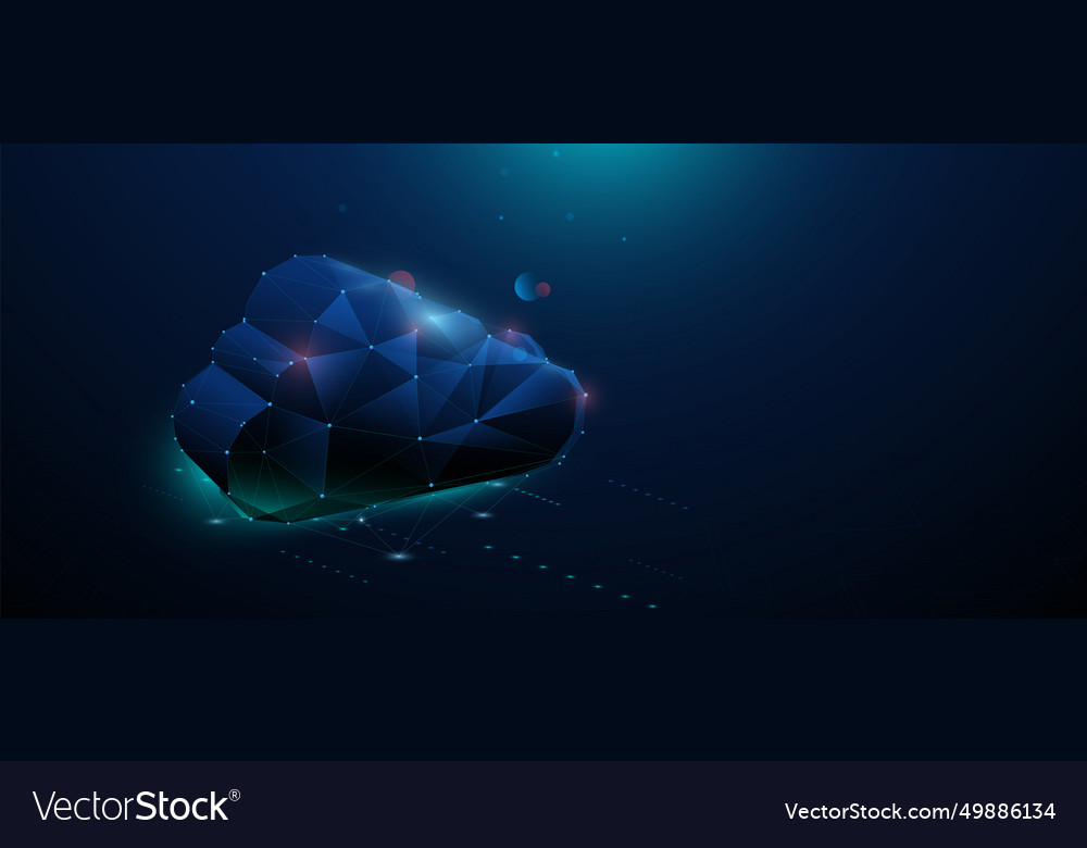 Cloud computing technology cloud connection Vector Image