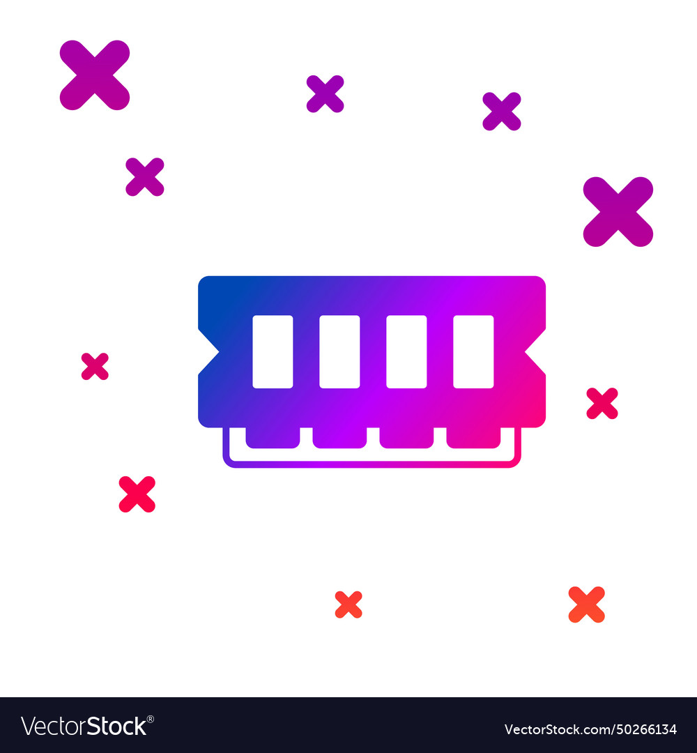 Color ram random access memory icon isolated Vector Image Color ram random access memory icon isolated Vector Image