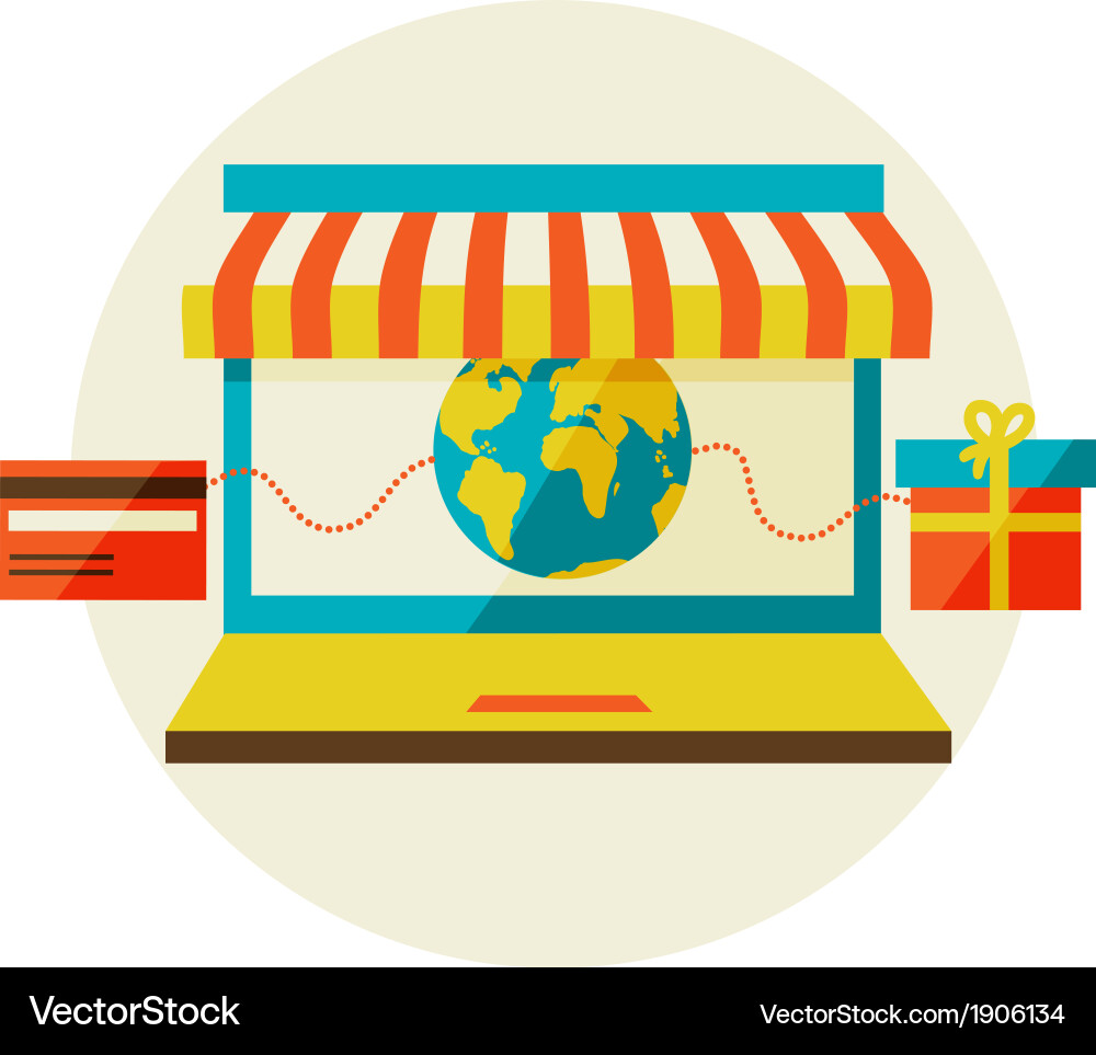 Online shopping Royalty Free Vector Image - VectorStock