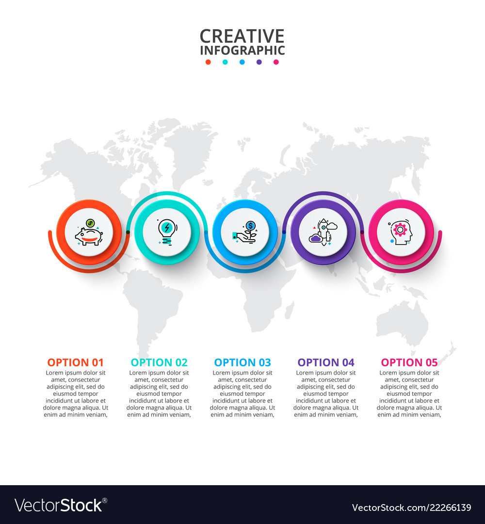Business data visualization abstract elements Vector Image
