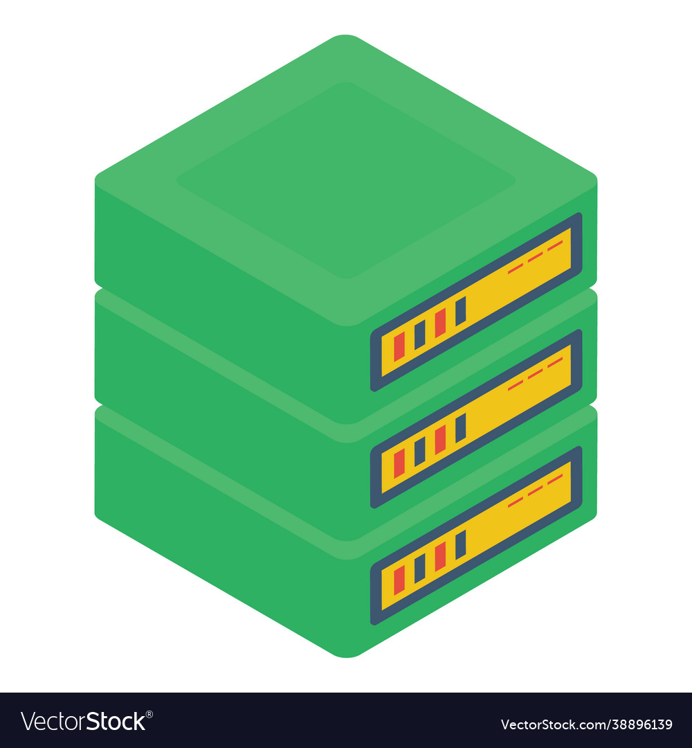 Data Server Rack Royalty Free Vector Image Vectorstock