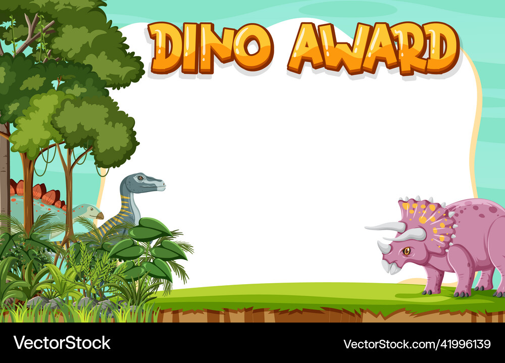 Dinosaur Banner Template Royalty Free Vector Image