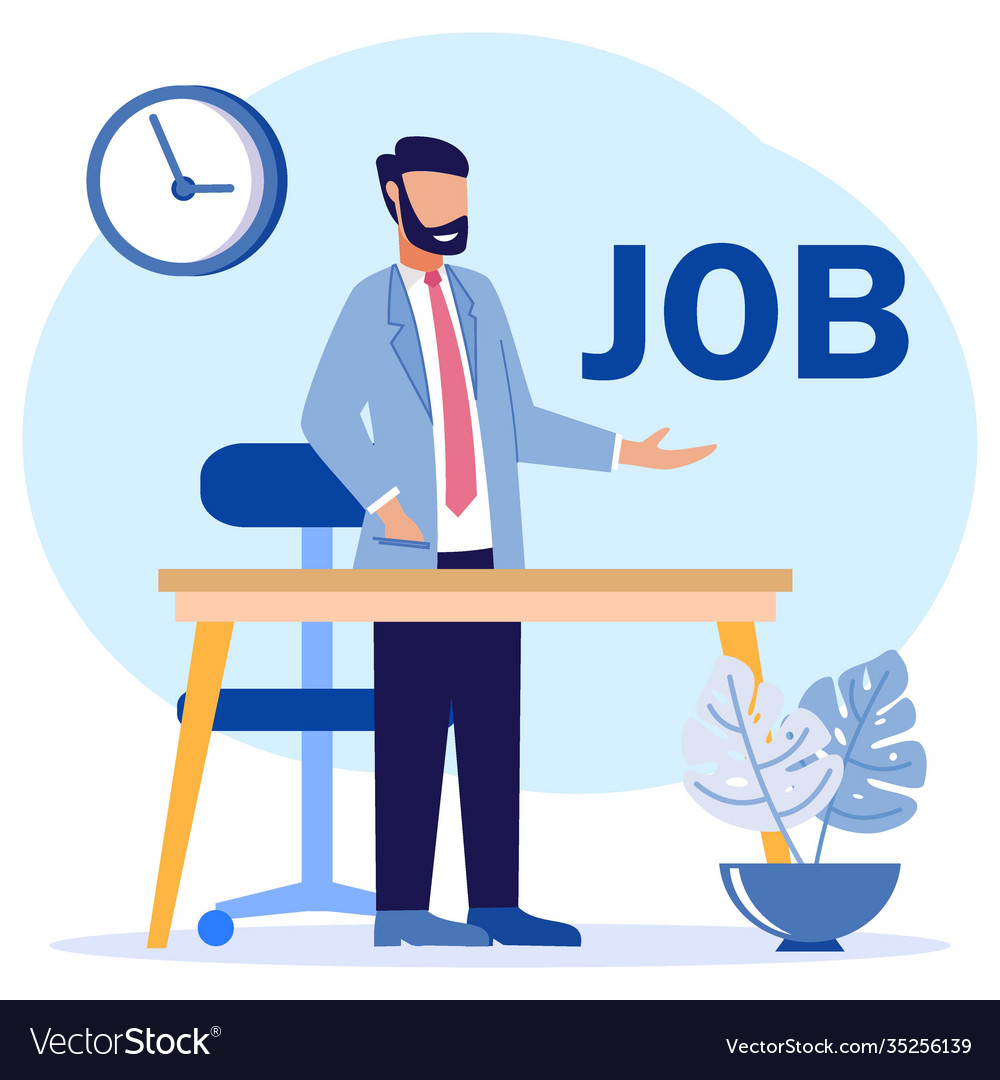 Graphic cartoon character job Royalty Free Vector Image