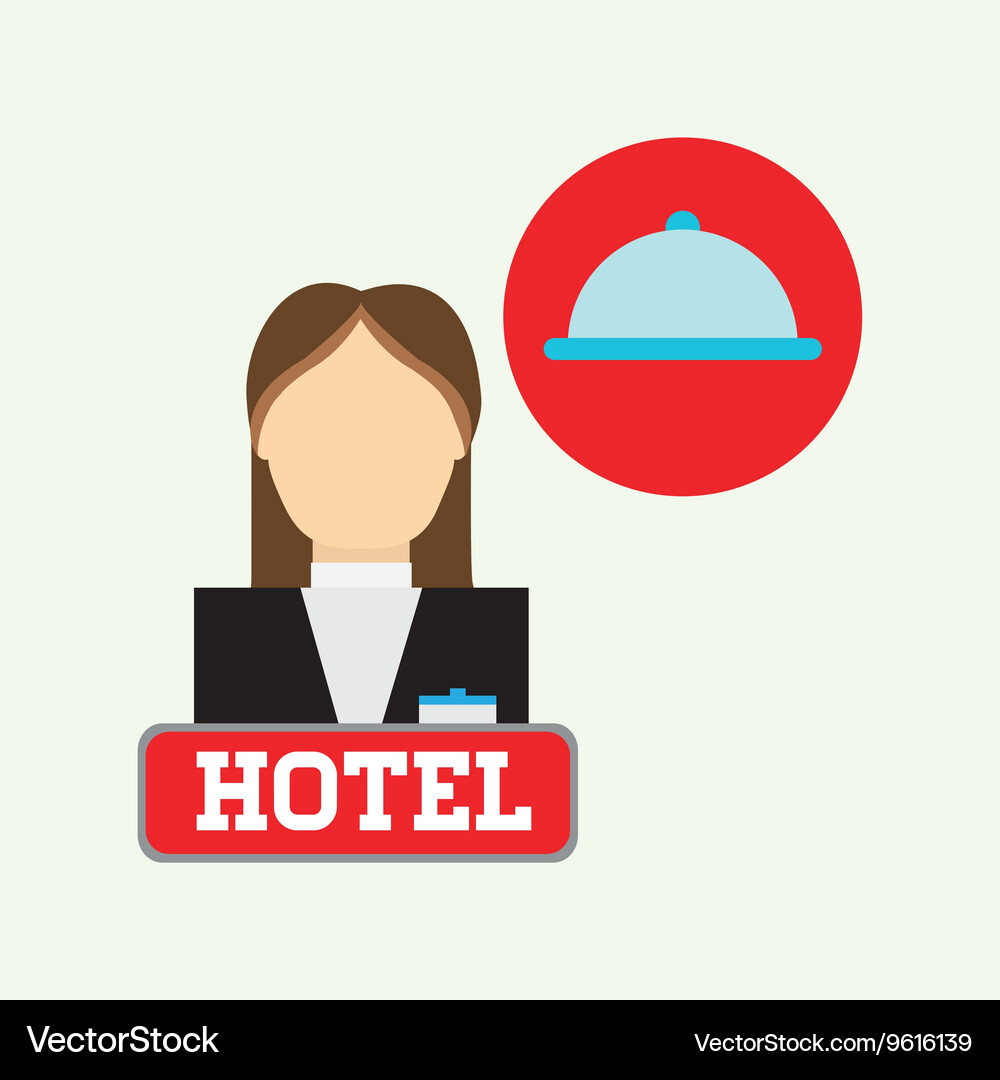 Hotel design service icon travel concept Vector Image